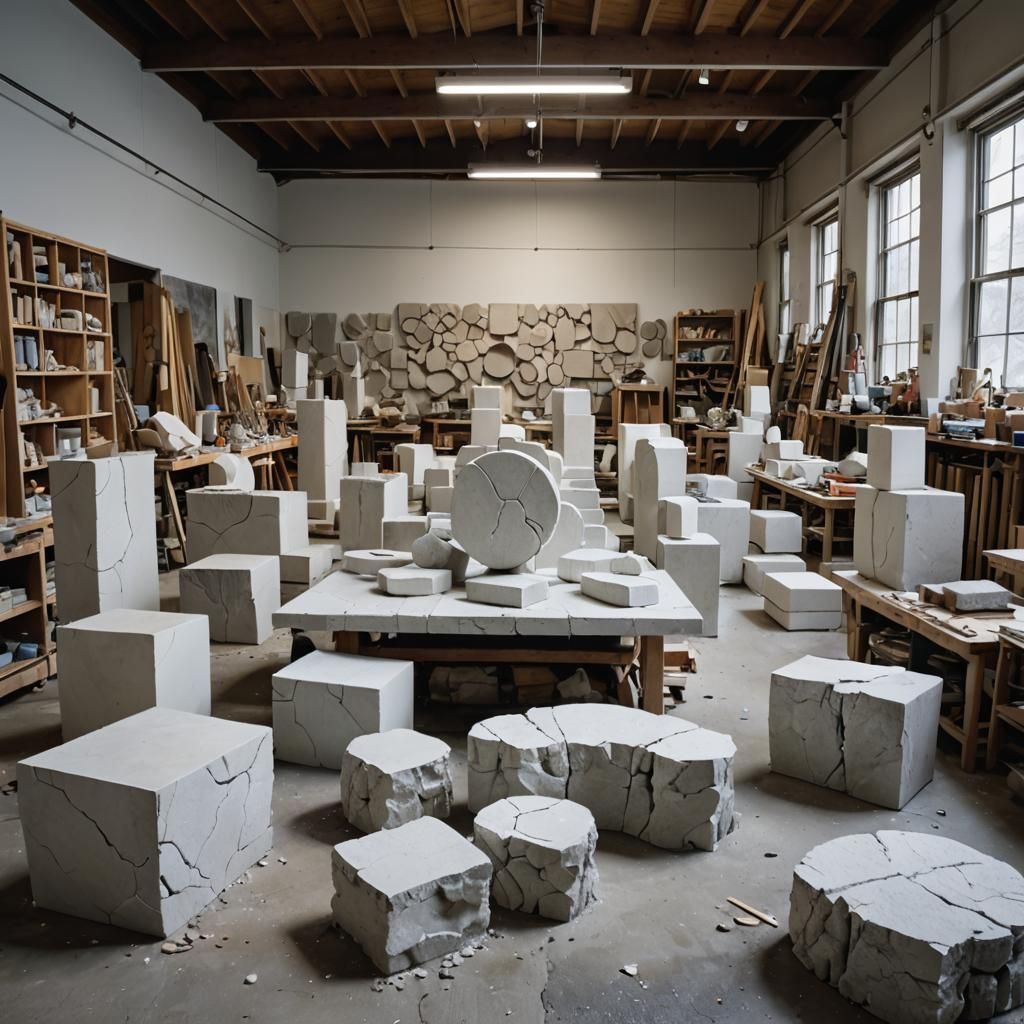 Sculptors studio - AI Generated Artwork - NightCafe Creator