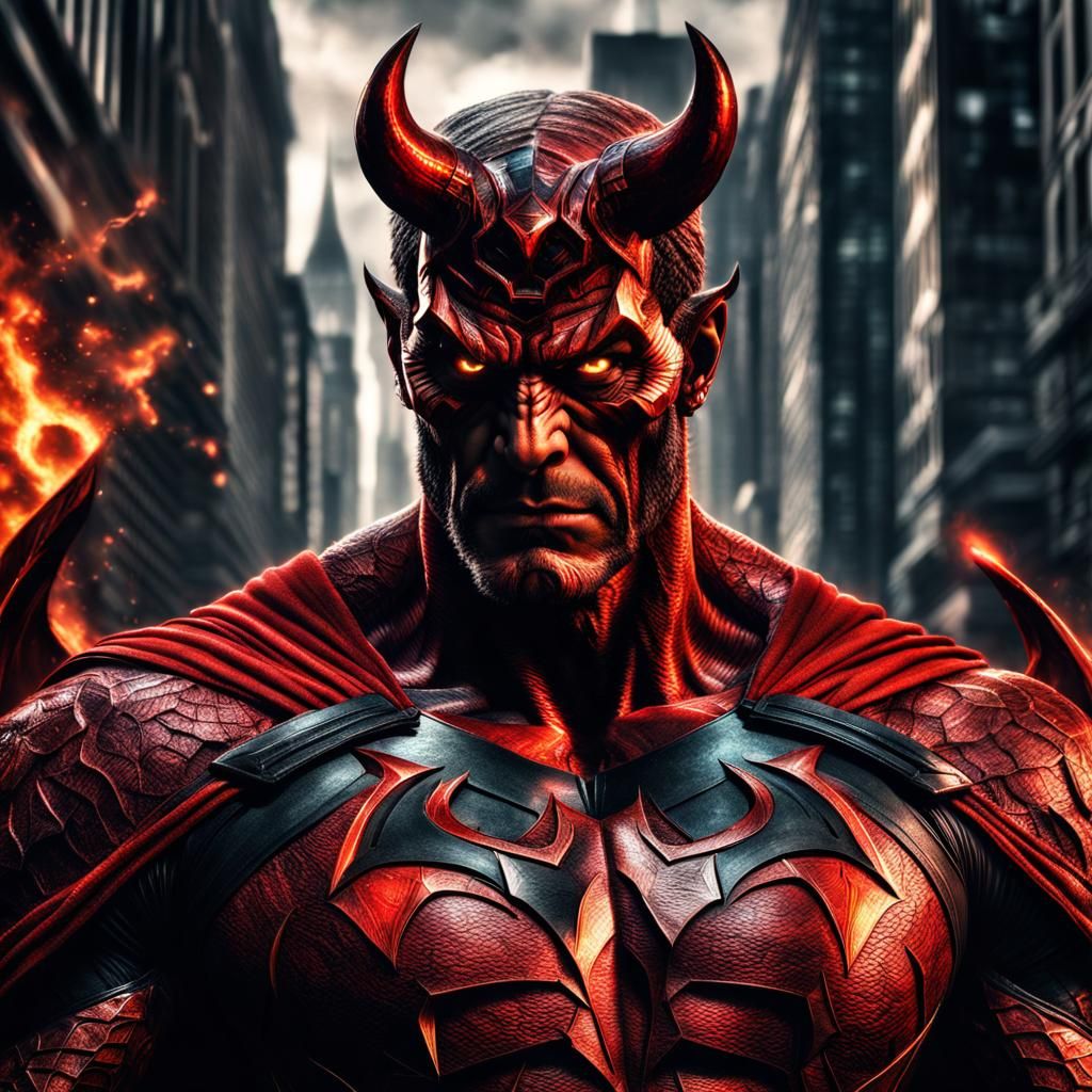 Devil Superhero - AI Generated Artwork - NightCafe Creator