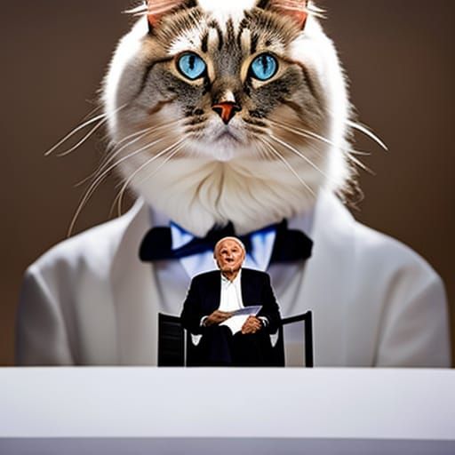 Supposed to be cat president addressing cat congress - AI Generated ...