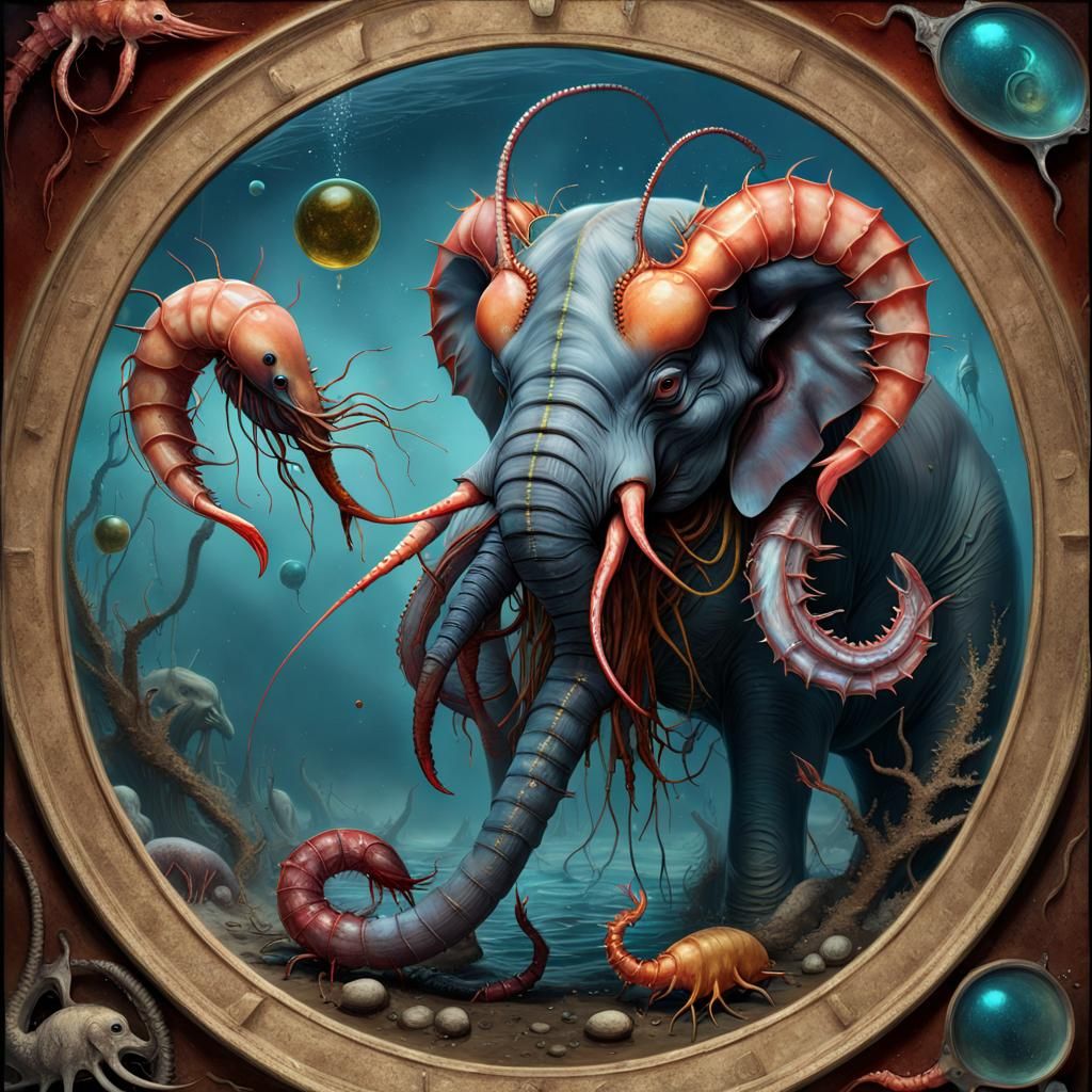 CRYPTID JUMBO DUMBO SHRIMP #4 - AI Generated Artwork - NightCafe Creator