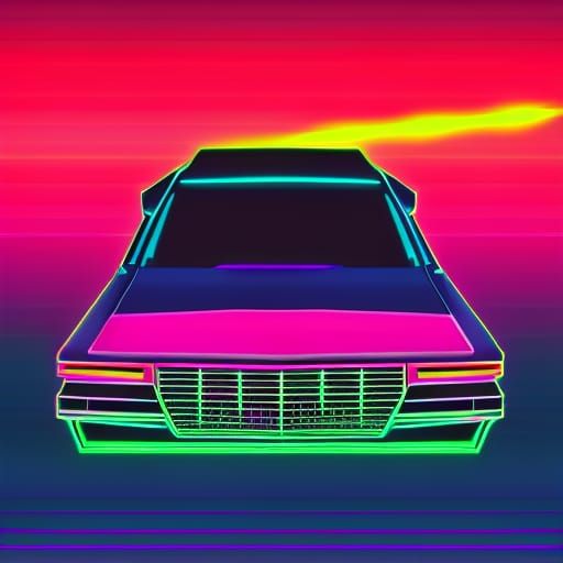 Wizard synthwave neon retro - AI Generated Artwork - NightCafe Creator
