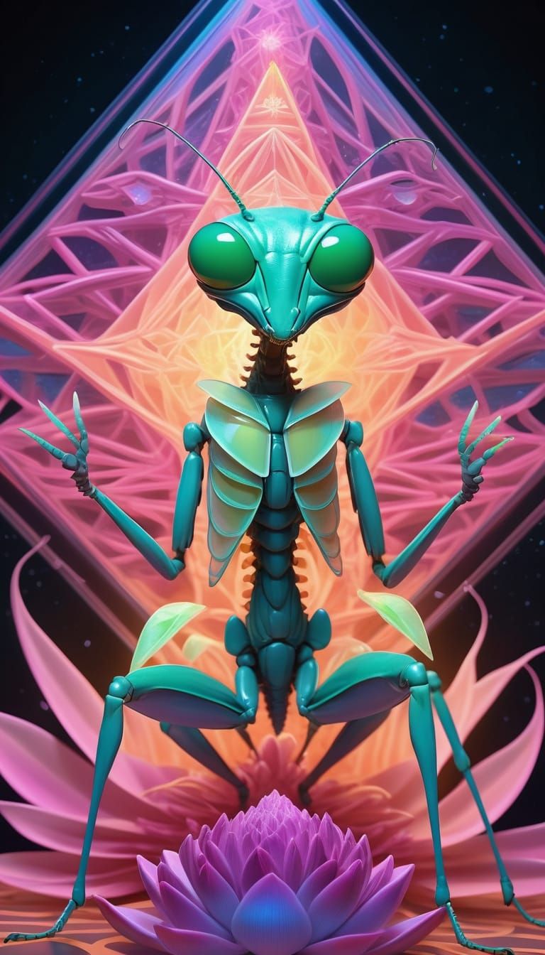 Ethereal Guardian Phases Through Dimensional Barri... - AI Art