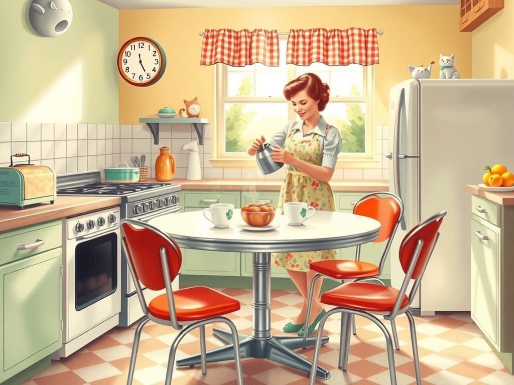 Mrs. Cleaver making lunch....I - Mrs. Cleaver making lunch....