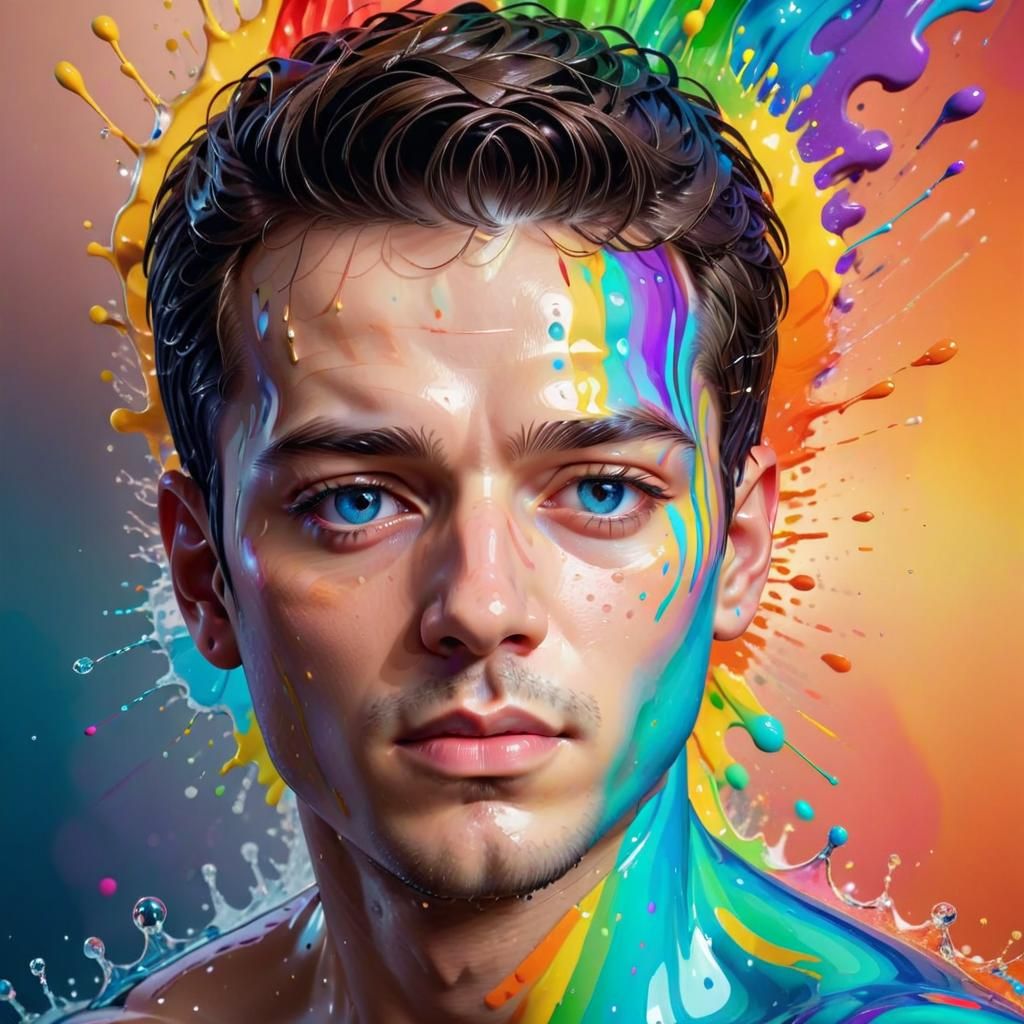 Cute rainbow man - AI Generated Artwork - NightCafe Creator