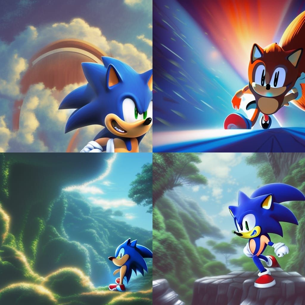 sonic the hedgehog - AI Generated Artwork - NightCafe Creator