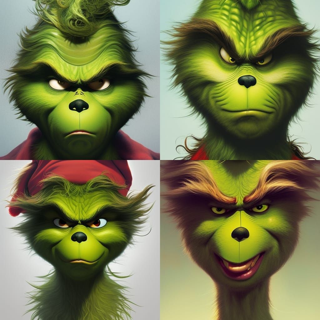 The Grinch with the face of a critter - AI Generated Artwork ...