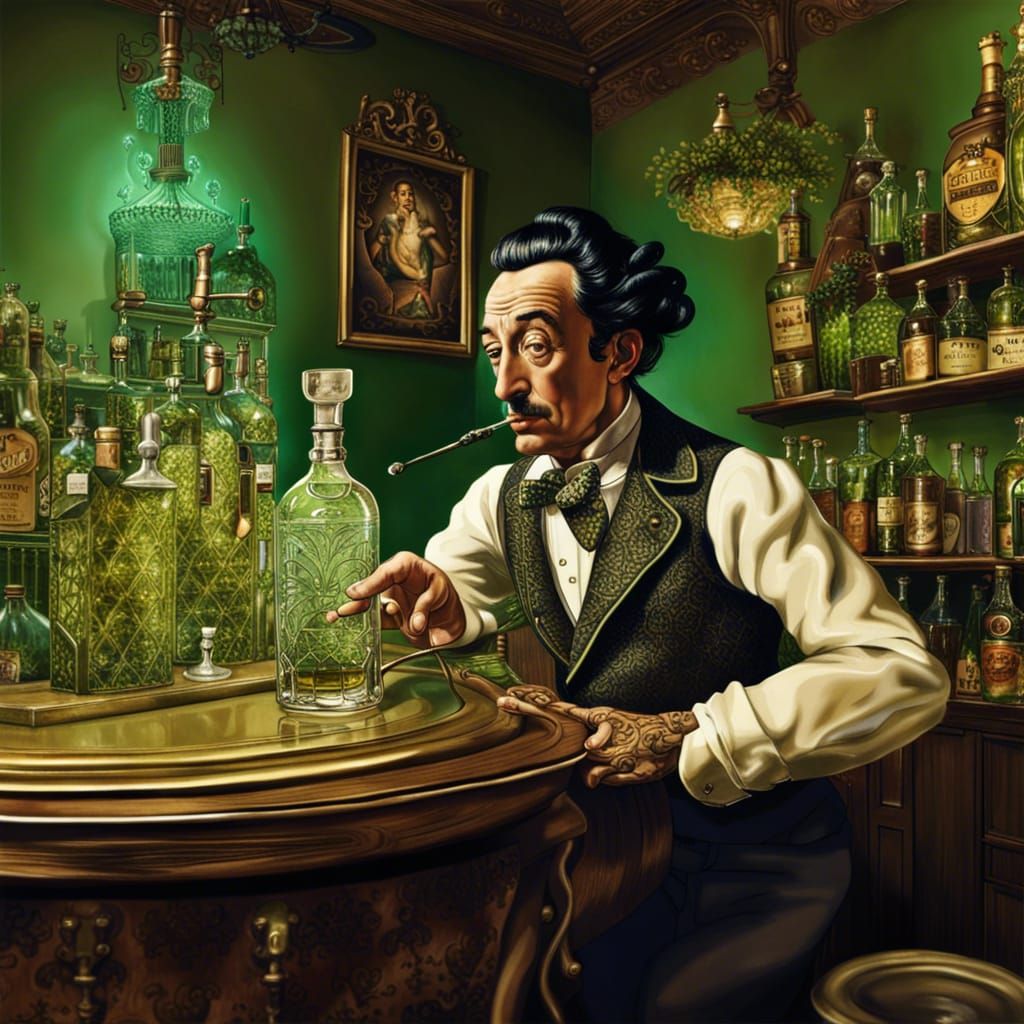 Absinthe Bar I - AI Generated Artwork - NightCafe Creator