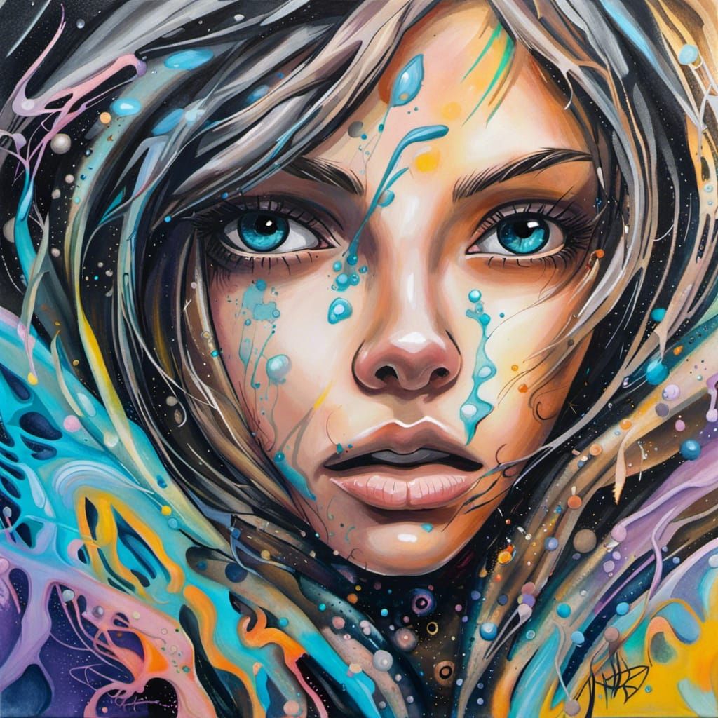 Close up headshot of a beautiful girl, Eldritch shapeshifter girlfriend ...