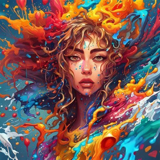 Beautiful Splash Art Paint Beauty - AI Generated Artwork - NightCafe ...