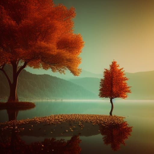 Autumn tree - AI Generated Artwork - NightCafe Creator