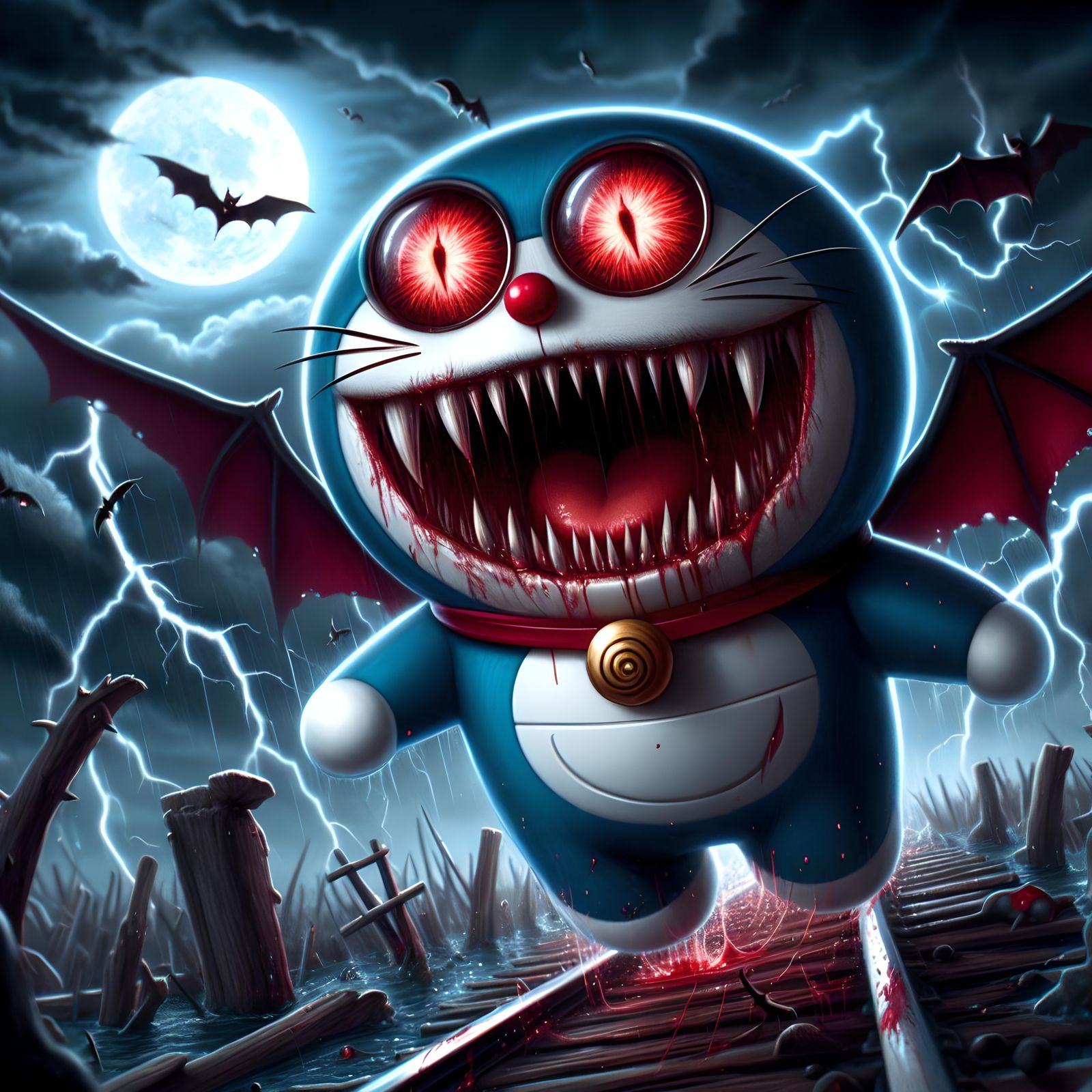 Doraemon - Vampire Version - AI Generated Artwork - NightCafe Creator