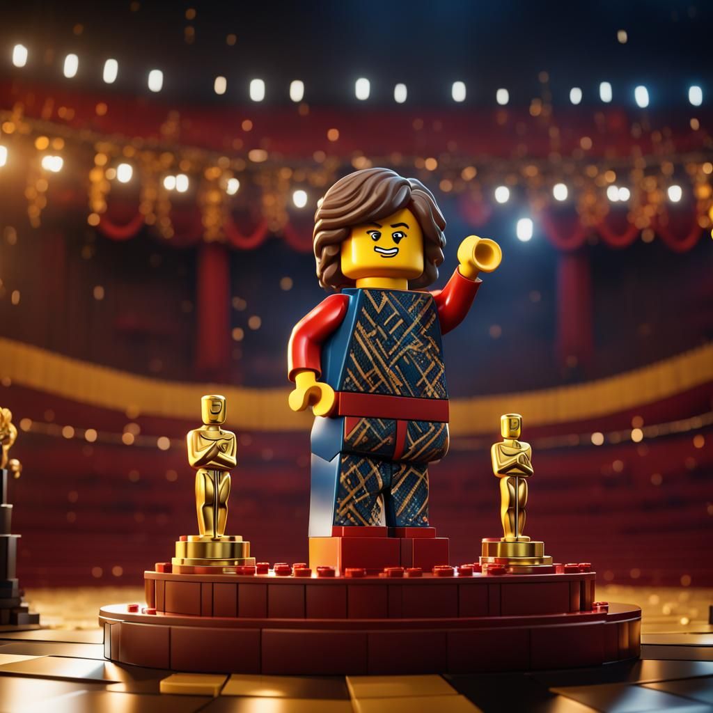 Lego minifig winning an Oscar award. - AI Generated Artwork - NightCafe ...
