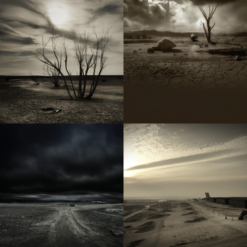 Desolate wasteland part 2 - AI Generated Artwork - NightCafe Creator