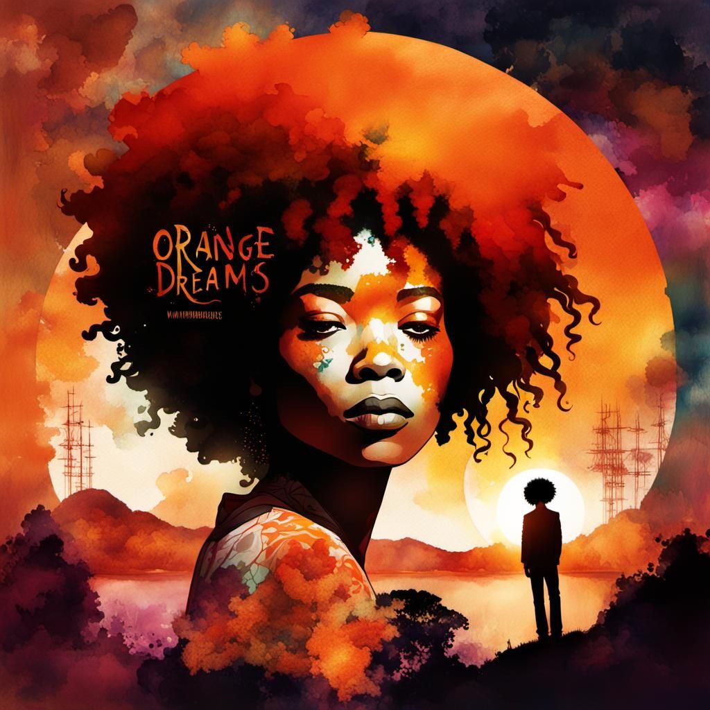 "ORANGE DREAMS", a jazz album - AI Generated Artwork - NightCafe Creator