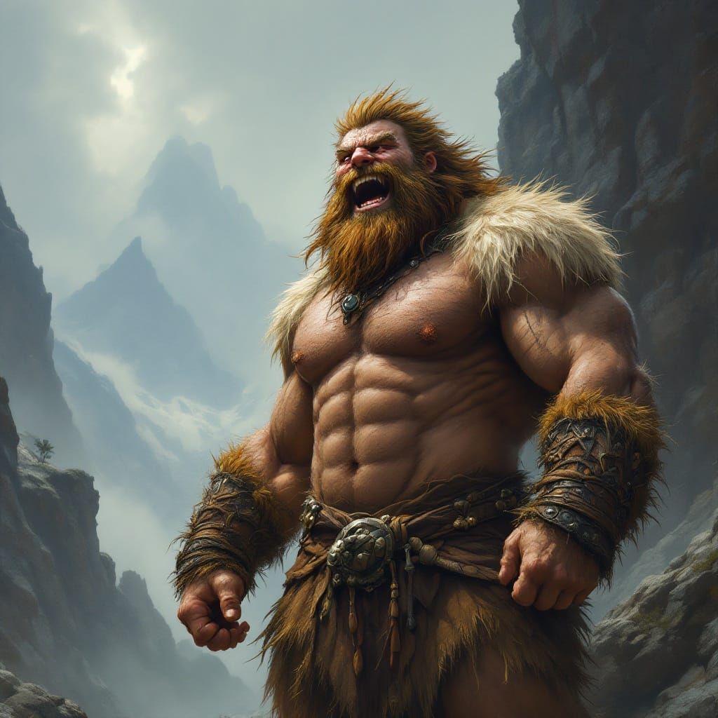 A Barbarian In His Vast Mountain Home