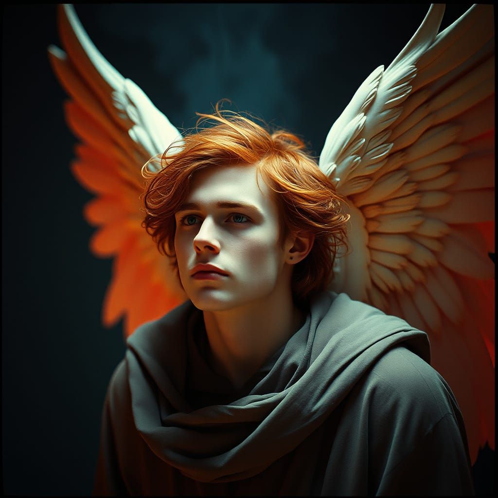 A male angel with red hair - Red-Haired Angel in Cinematic F...