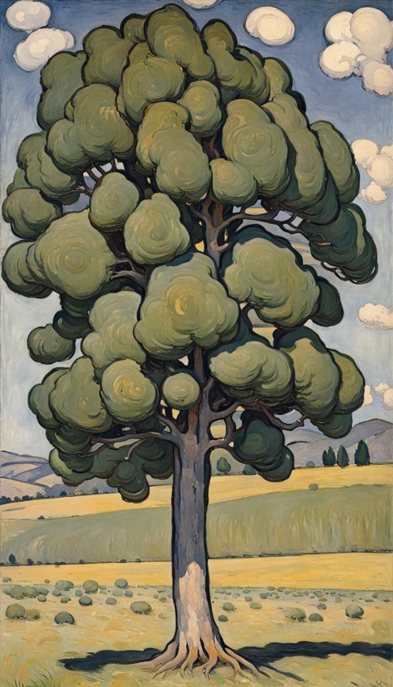 Tree by Ferdinand Hodler - AI Generated Artwork - NightCafe Creator
