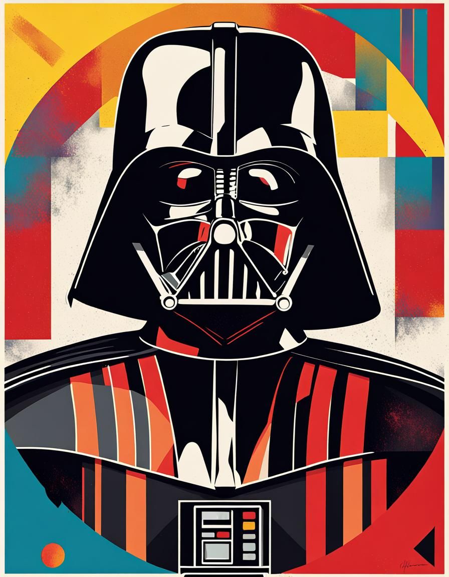 Star Wars. Galactic Empire Darth Vader. Hero and pacifier. Pop art ...