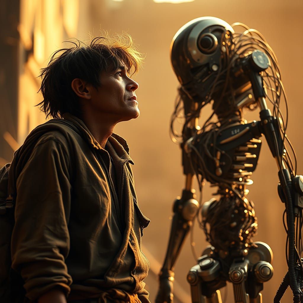 Cyborg Transcendence: Human Witness to Evolution - AI Art