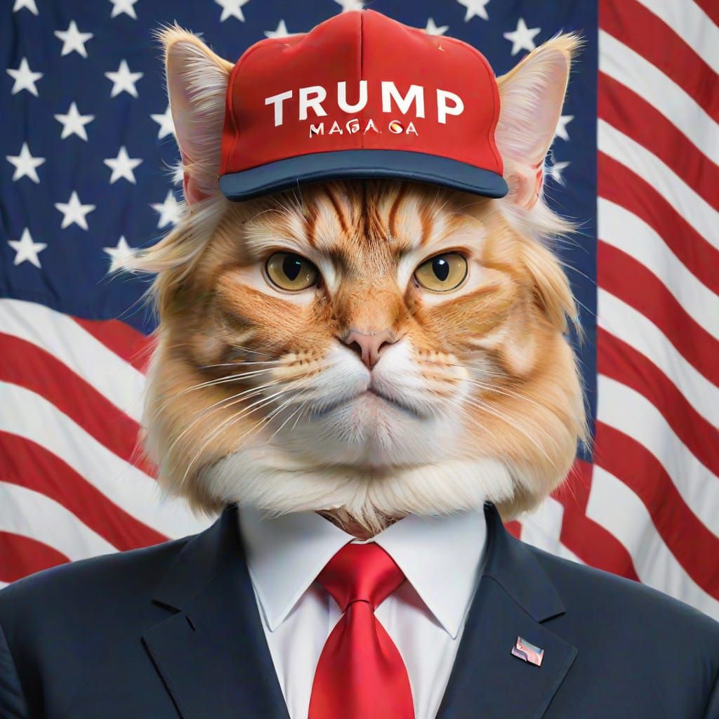 Trump MAGA Cat President - Trump MAGA Cat President