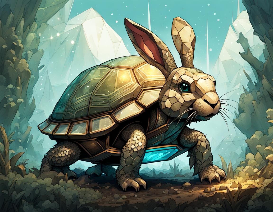 Iron Turtle Bunny Hybrid - AI Generated Artwork - NightCafe Creator
