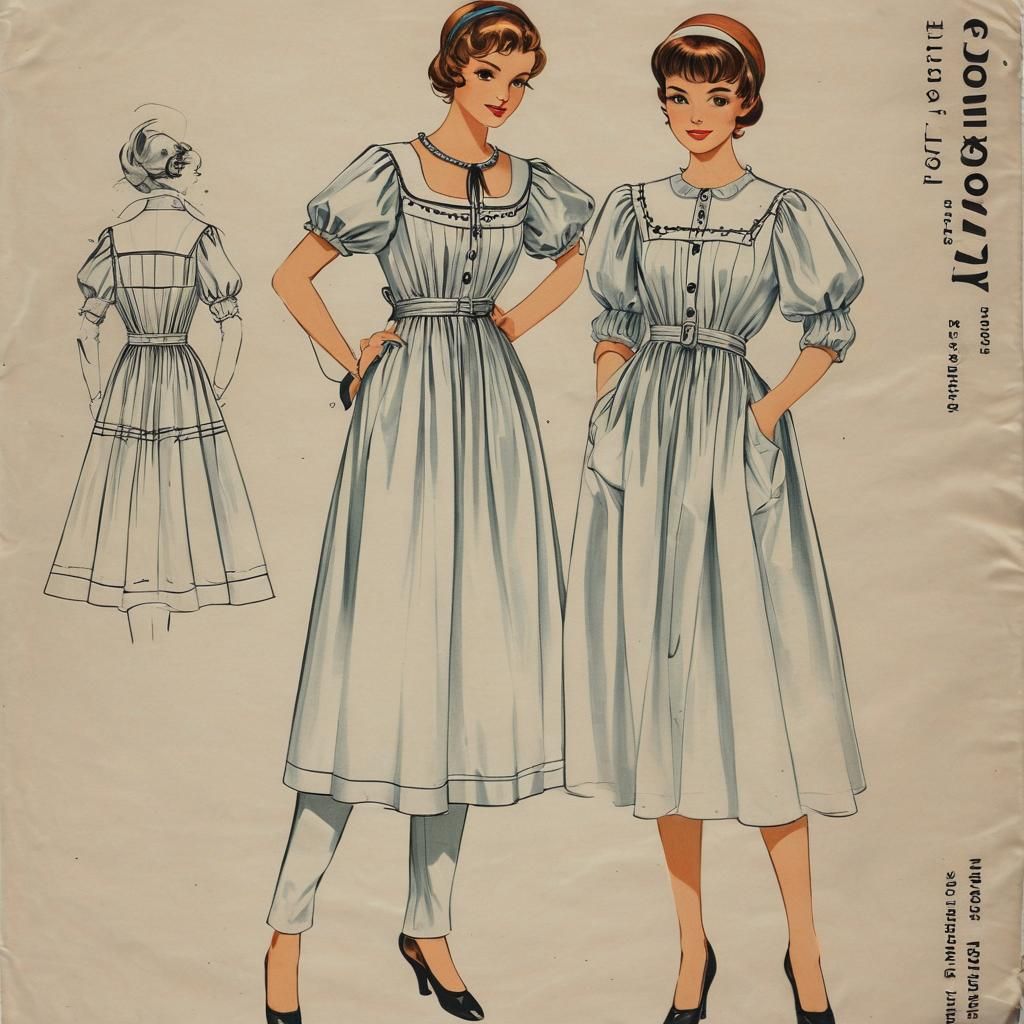 Sewing Pattern 8 - AI Generated Artwork - NightCafe Creator