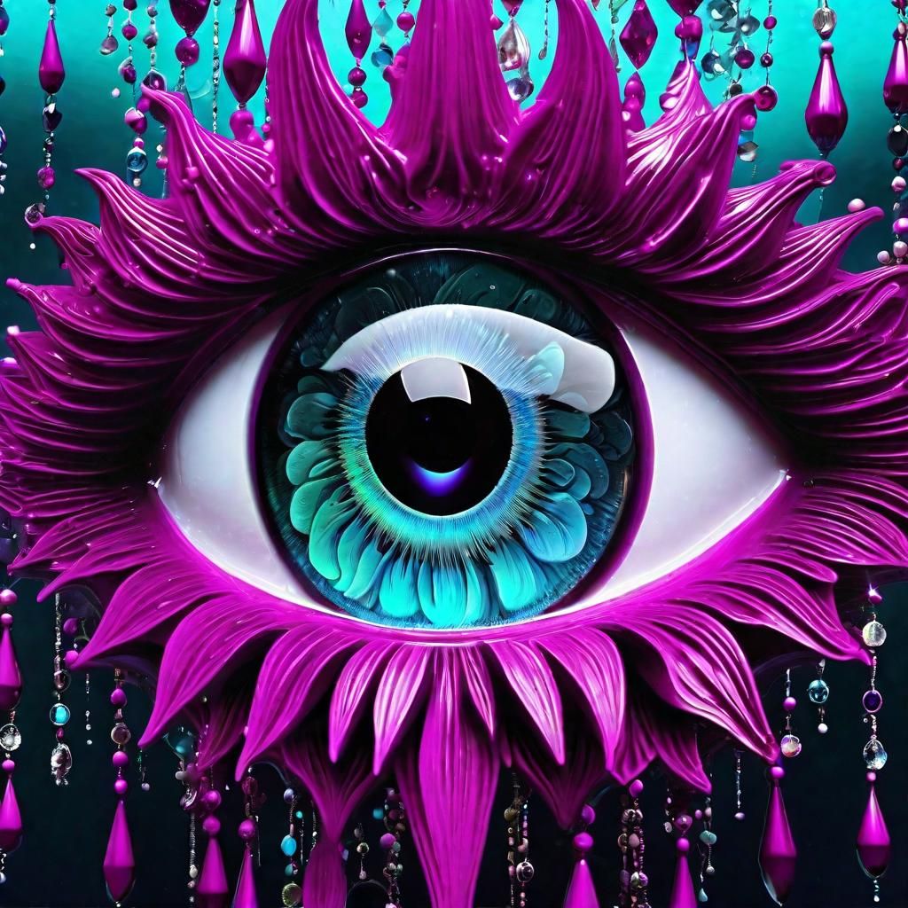 Aqua & Magenta Eye 10 - AI Generated Artwork - NightCafe Creator