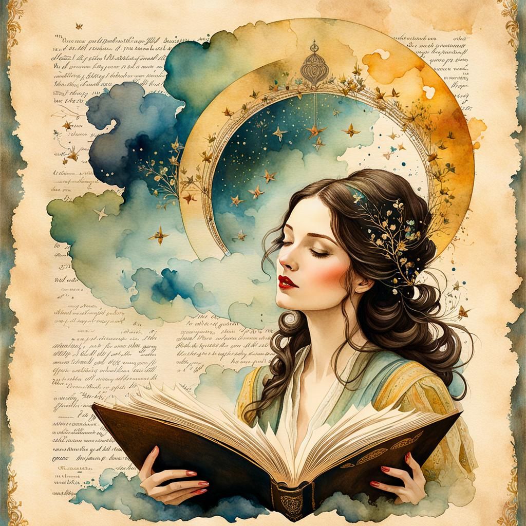 Reading A Book - AI Generated Artwork - NightCafe Creator