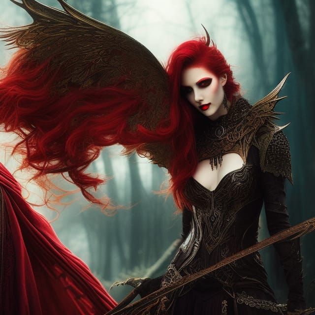 beautiful fabulous female warlock - AI Generated Artwork - NightCafe Creator