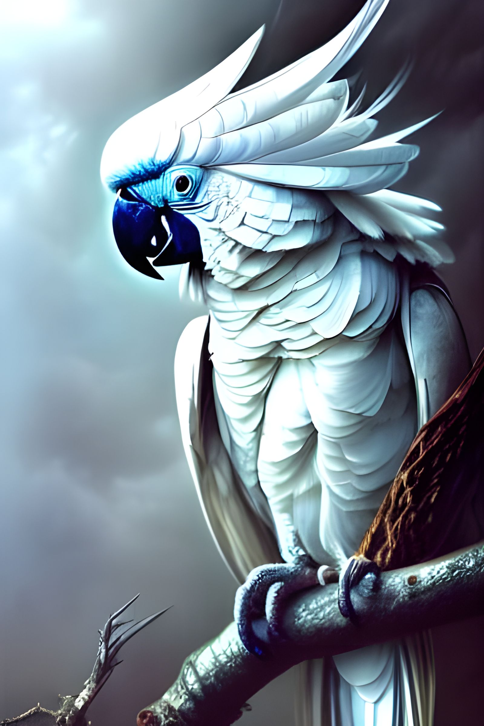 Moluccan Cockatoo - AI Generated Artwork - NightCafe Creator