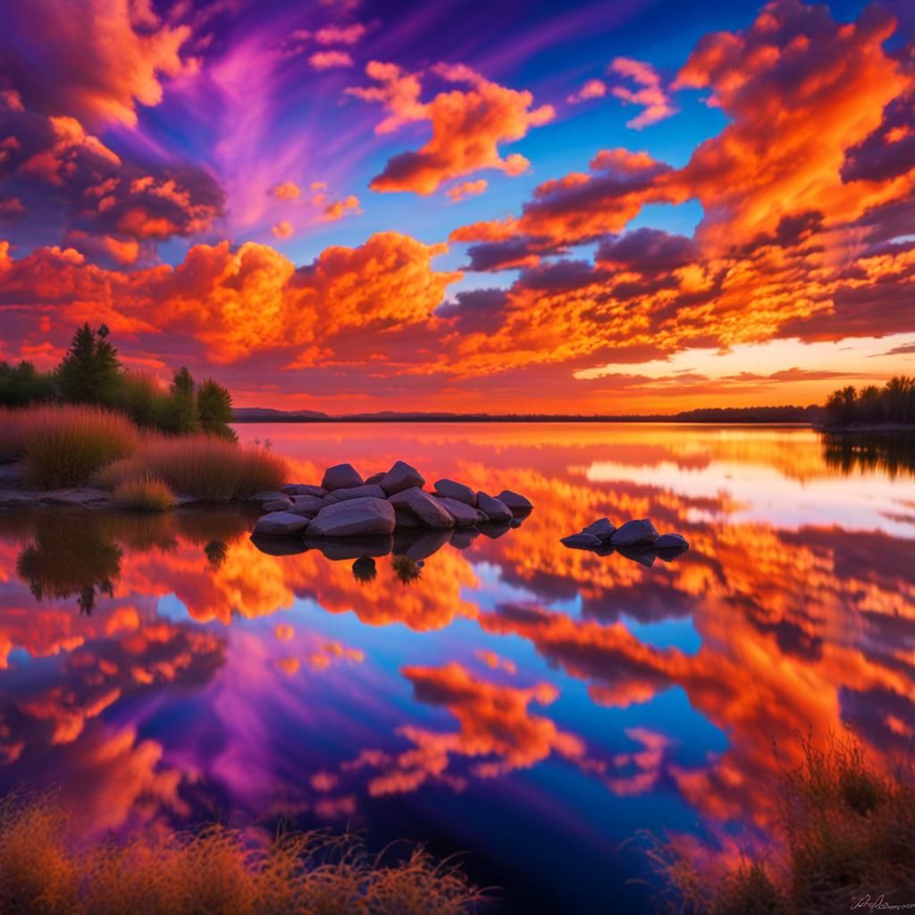 Sunset - AI Generated Artwork - NightCafe Creator