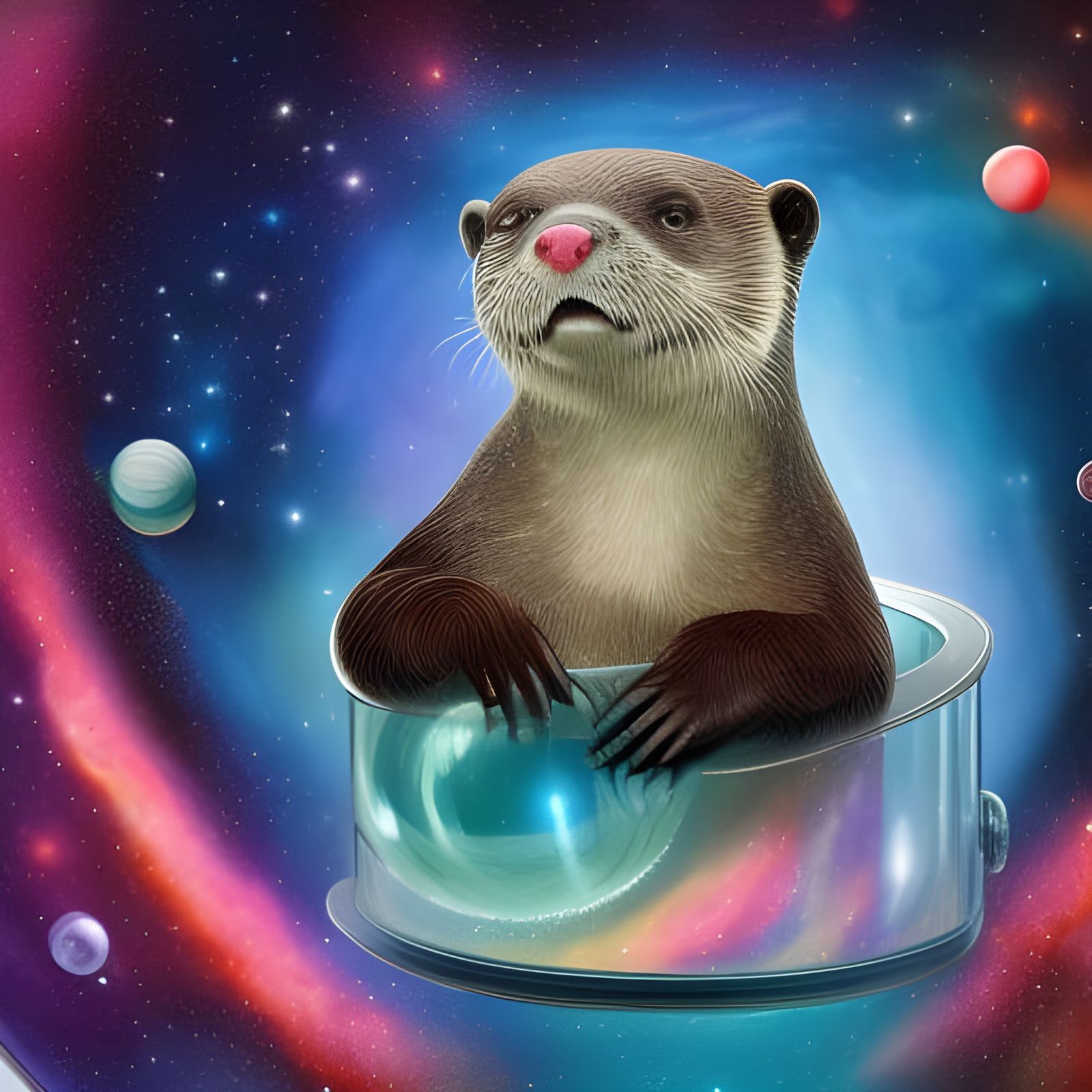 Portal to otter space - AI Generated Artwork - NightCafe Creator