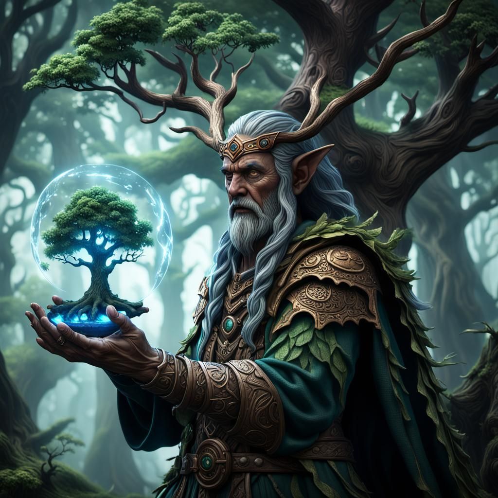 Benevolent tree druid - AI Generated Artwork - NightCafe Creator