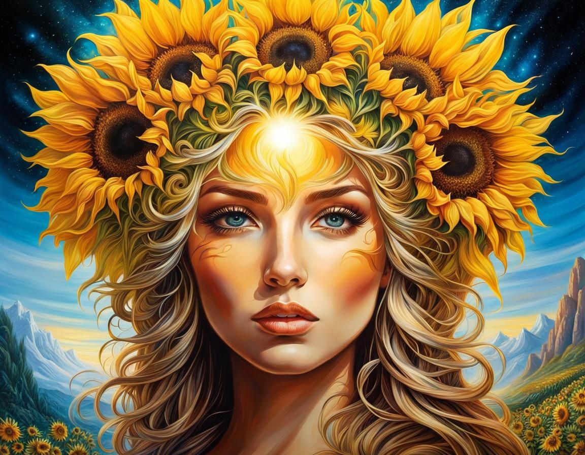 Miss Sunflower - AI Generated Artwork - NightCafe Creator