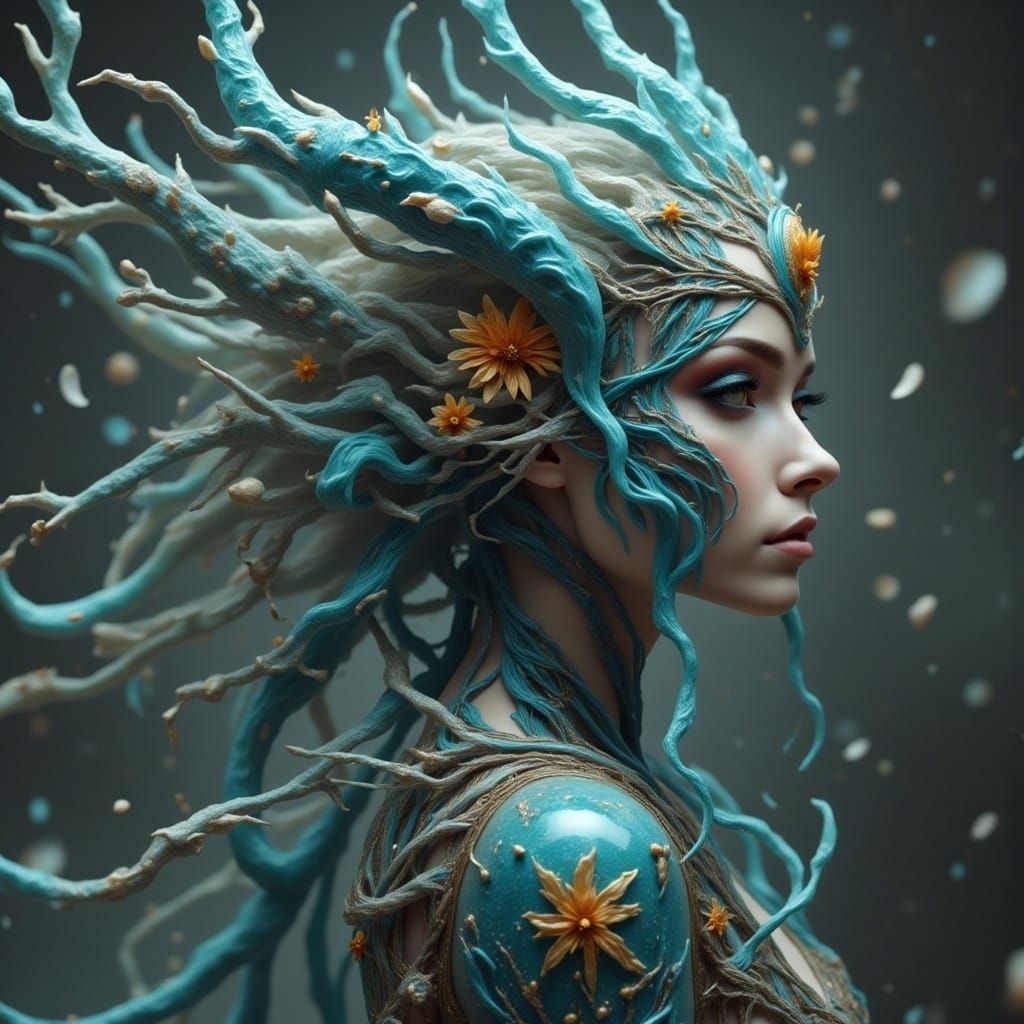 Glamorous Sassy Wisp Creature Master - AI Art