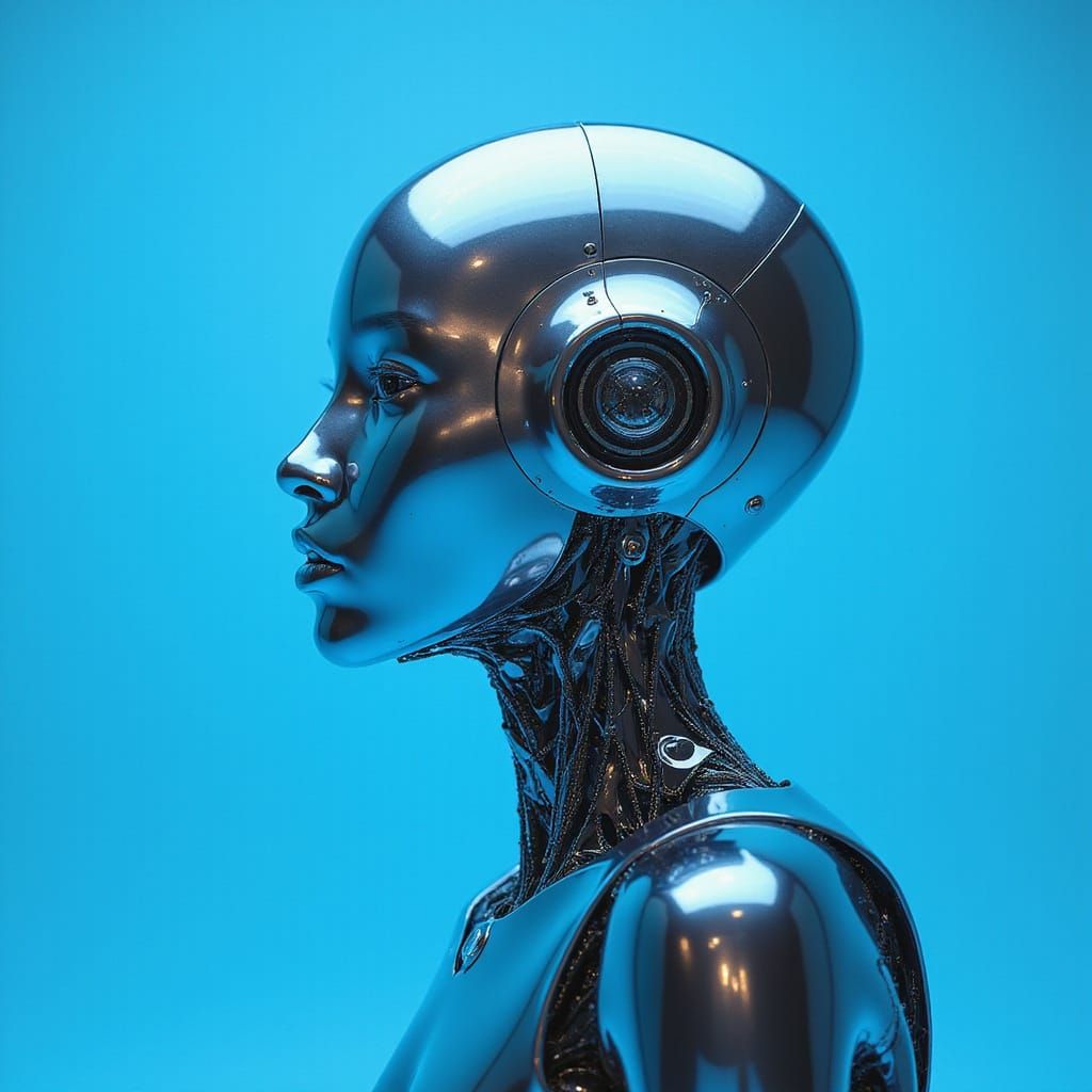 A cyborg's head shape, The ultimate effect sought is one of an almost ...