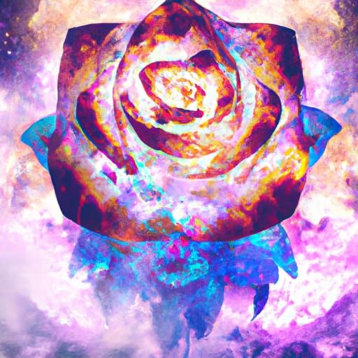 Cosmic Rose - AI Generated Artwork - NightCafe Creator