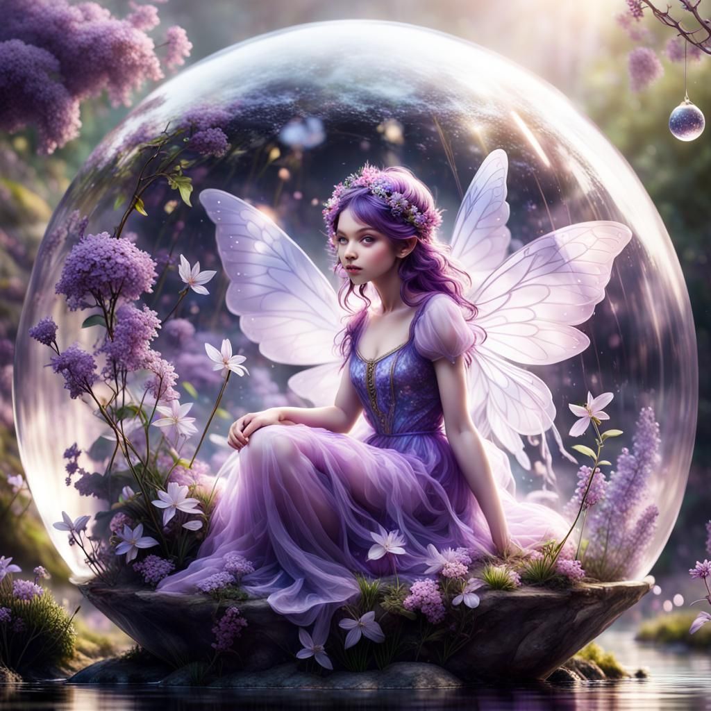 A young fairy in lilac. - AI Generated Artwork - NightCafe Creator