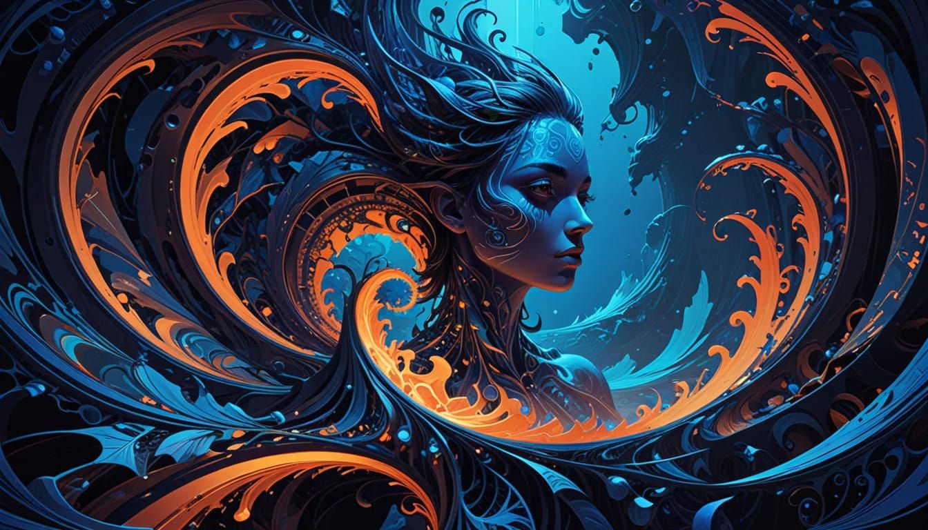 volcano spirit - Swirling Vortex Spirit of the Earth