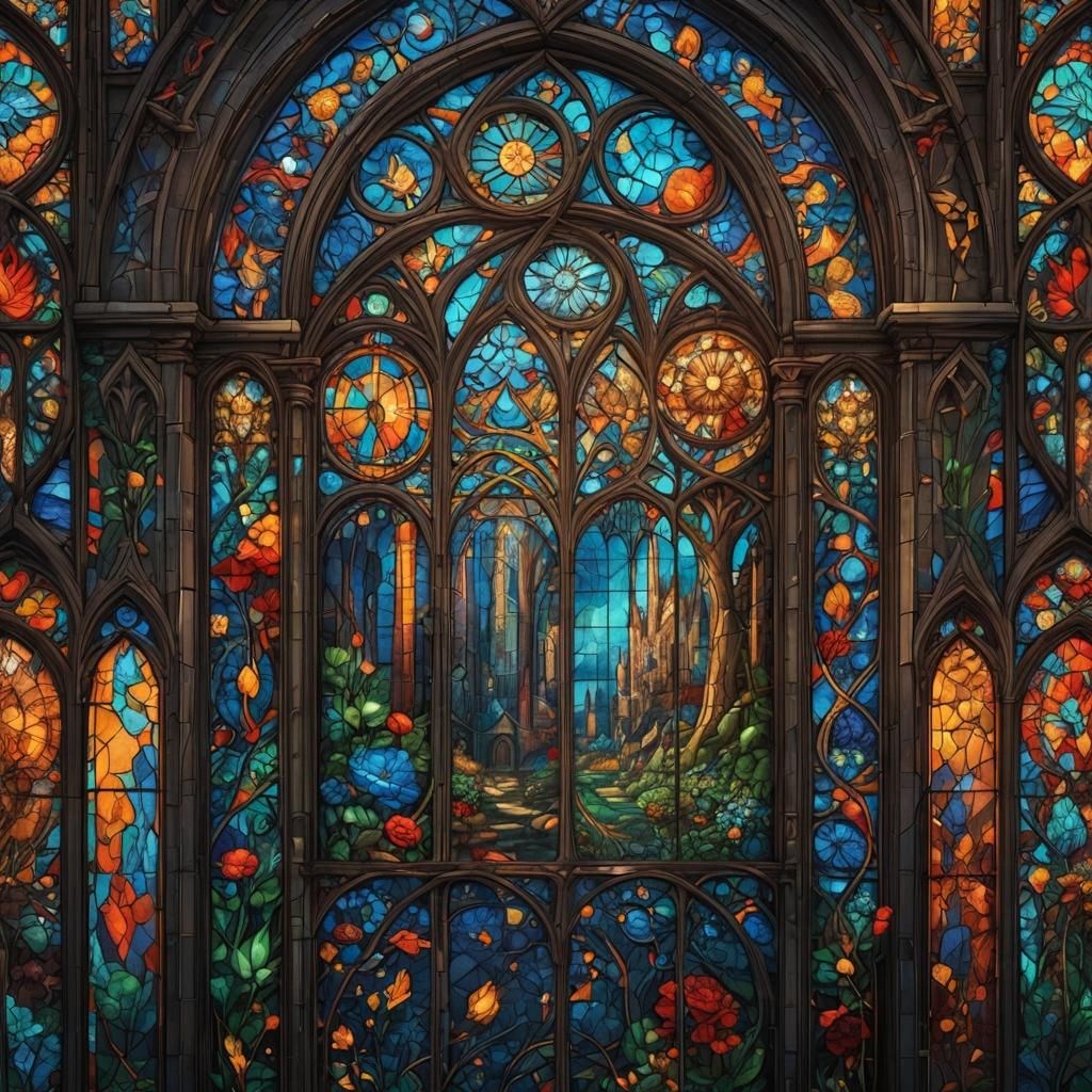 Stained glass art - AI Generated Artwork - NightCafe Creator