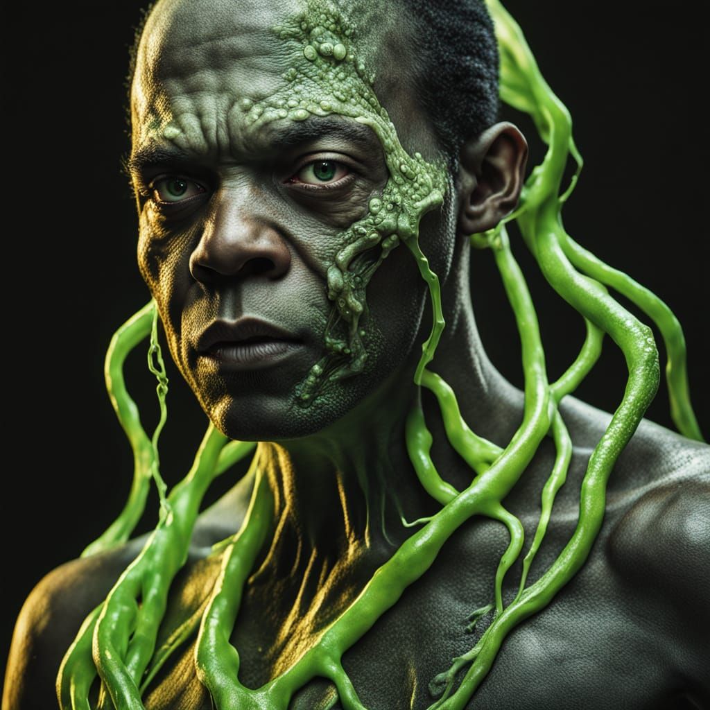 Surrealistic Scientist Creature Emerges with Glowi... - AI Art