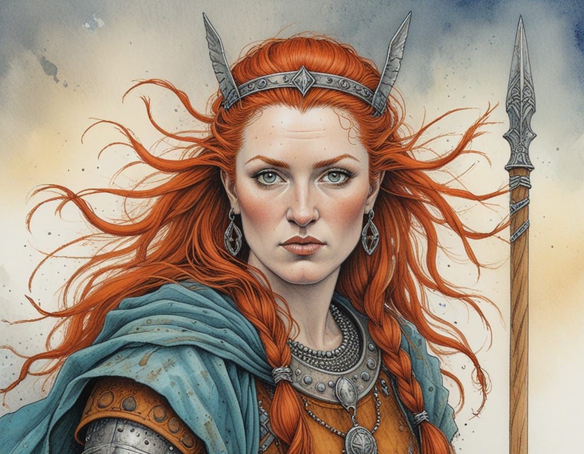 Boudicca - Boudicca in Vibrant Cartoon Art