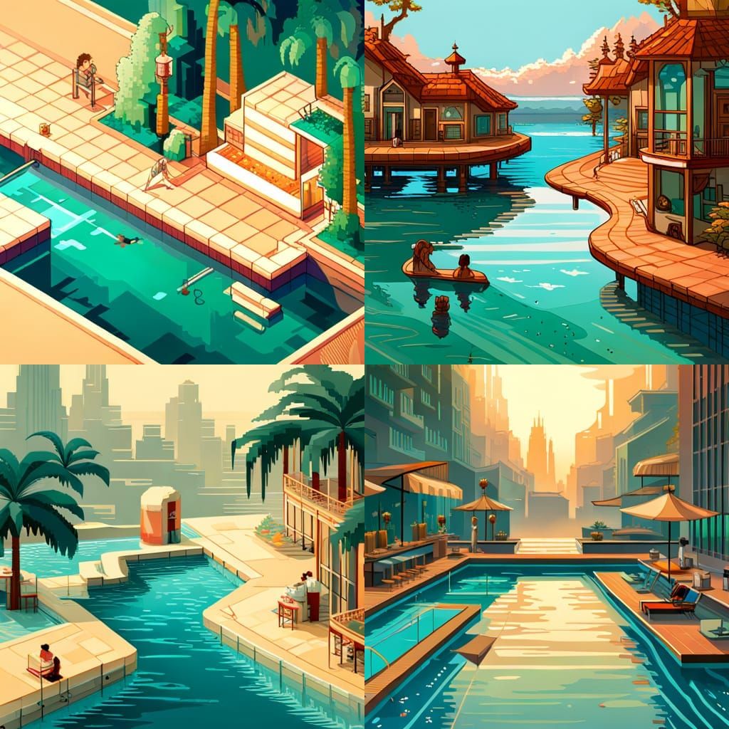 Pool test collection - AI Generated Artwork - NightCafe Creator