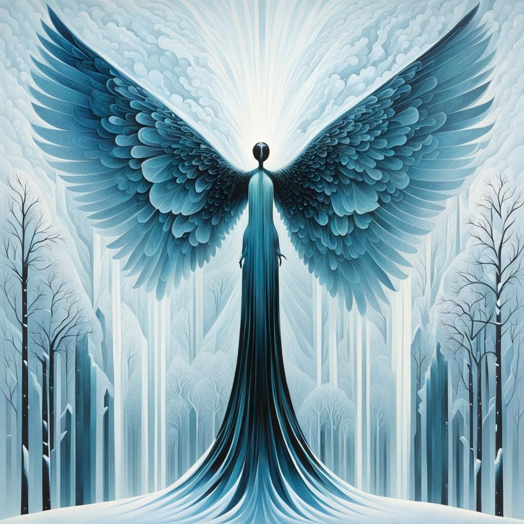Ice Angel - AI Generated Artwork - NightCafe Creator