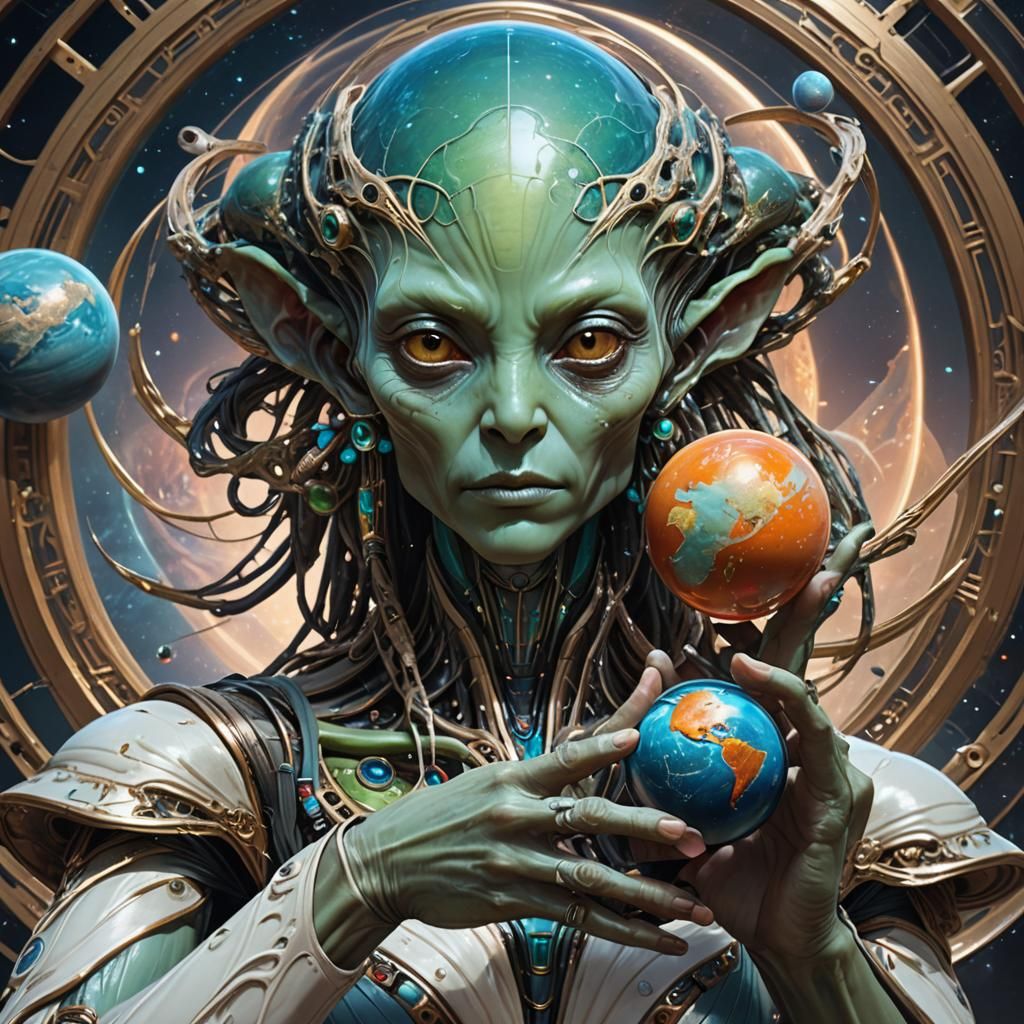 Peaceful Alien - AI Generated Artwork - NightCafe Creator