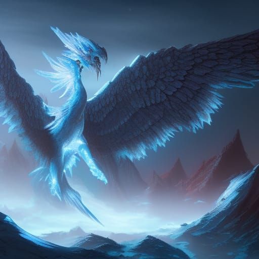 ice Phoenix - AI Generated Artwork - NightCafe Creator