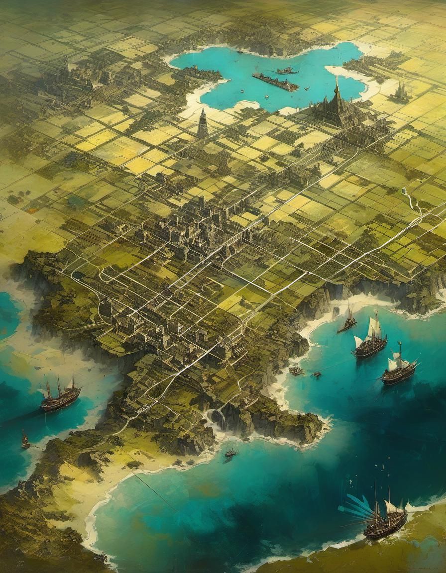 Fantasy Map #1 - AI Generated Artwork - NightCafe Creator