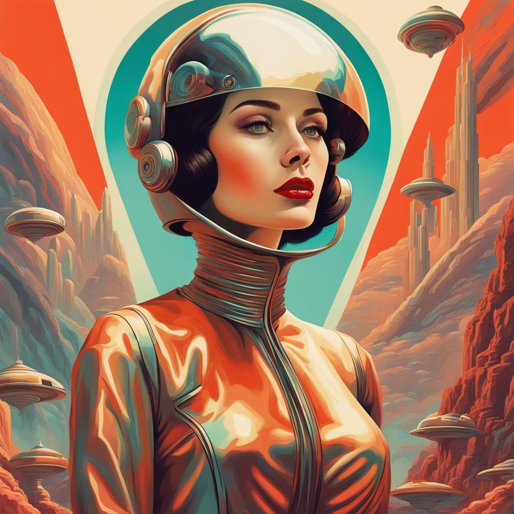 Woman in space - AI Generated Artwork - NightCafe Creator