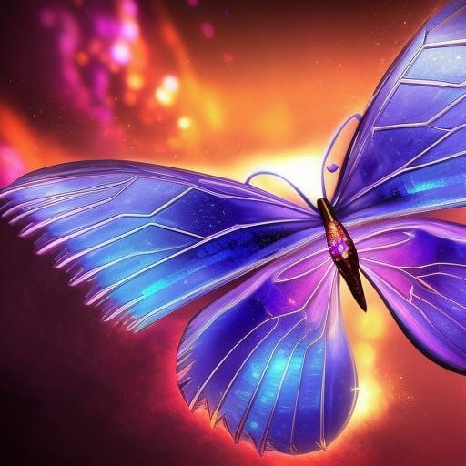 Crystal Butterfly - AI Generated Artwork - NightCafe Creator