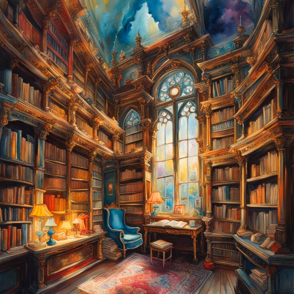 Library - AI Generated Artwork - NightCafe Creator